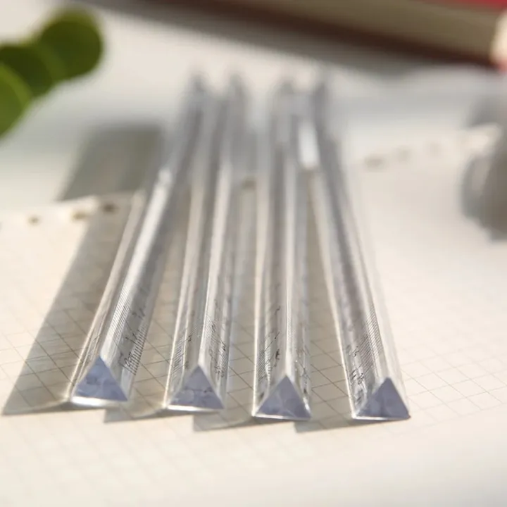 Portable Plastic Transparent Triangle Ruler Non-toxic Transparent ...