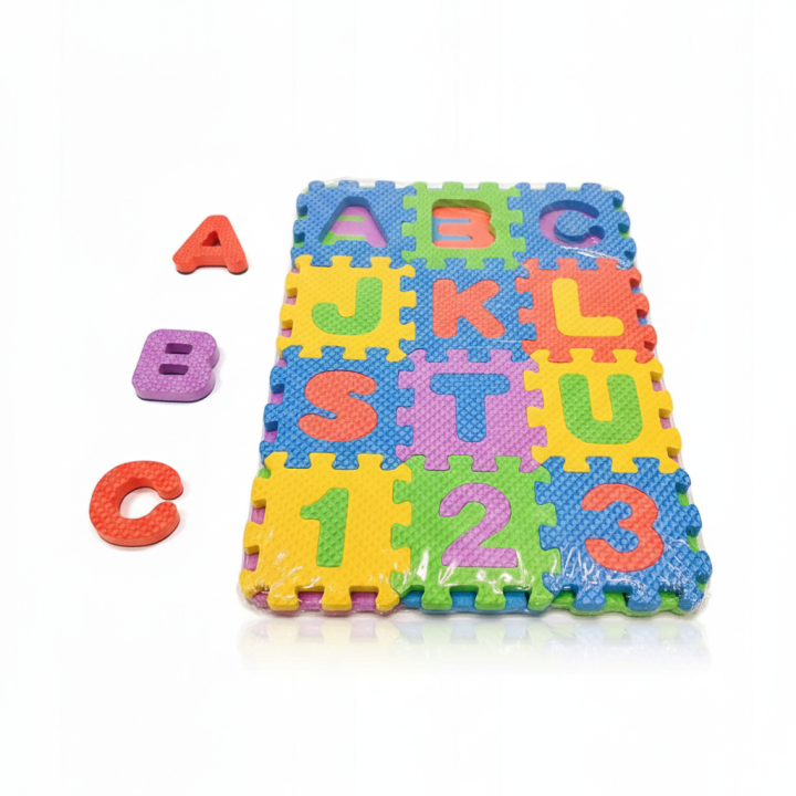 ABC Toy Block Mat Alphabets and Numbers Early Learning Toy for Kids ...
