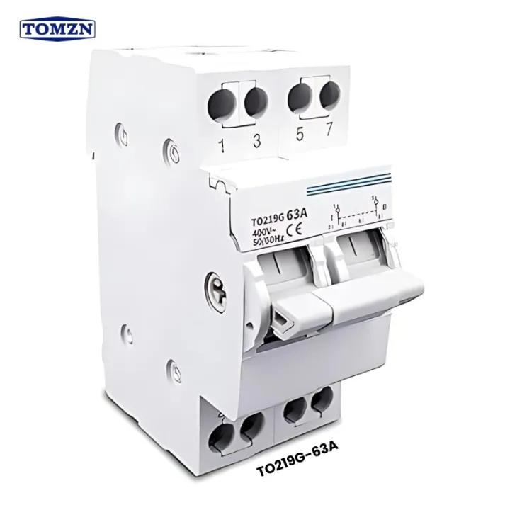 TOMZN TO219G 2P 63A MTS Dual Power Manual Transfer Isolating Switch ...