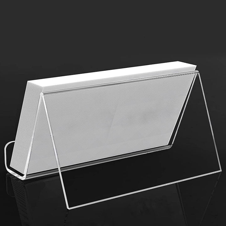 Transparent Acrylic Desktop Business Card Holder Table Desk Shelf Box ...