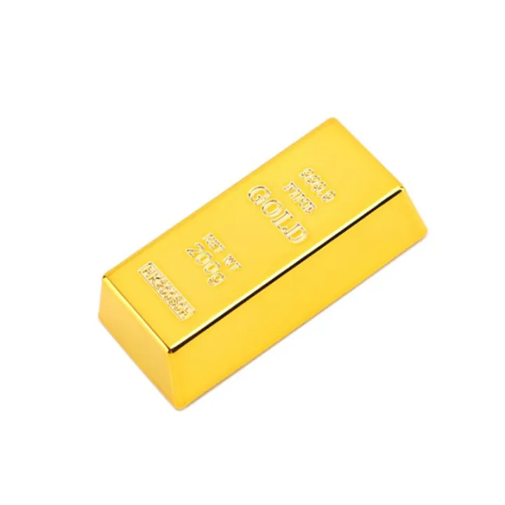 Plastic Fake Gold Bullion Simulated Golden Brick Fake Glittering Gold ...