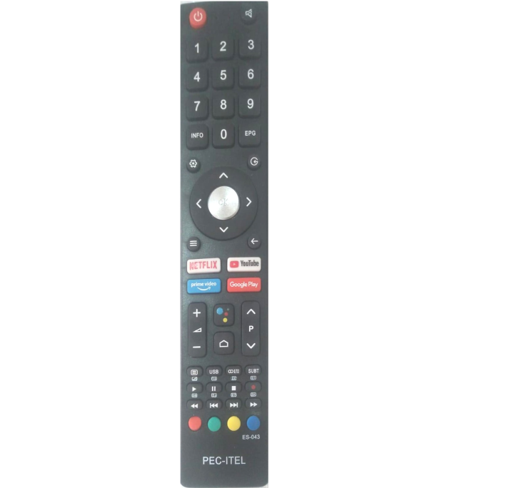 ITEL ES-043 LCDLED TV Remote Control with Netflix, Prime Video, YouTube ...