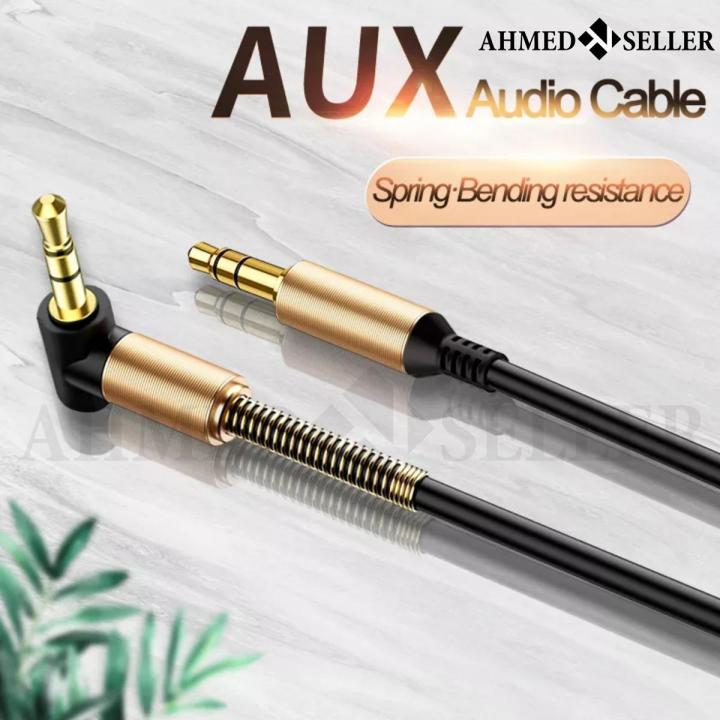 3.5mm Jack Audio Cable 3.5mm Car Spring AUX Cable Gold Plated jack male ...