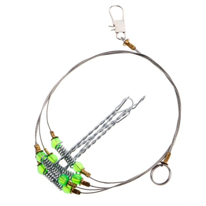 Fishing Leader Tackle Rigs Fishing Hooks Anti-Winding Swivel String ...
