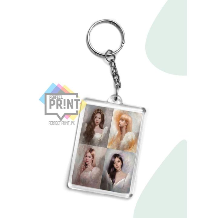 Jennie kim of blackpink watercolor portrait keychain | Daraz.pk