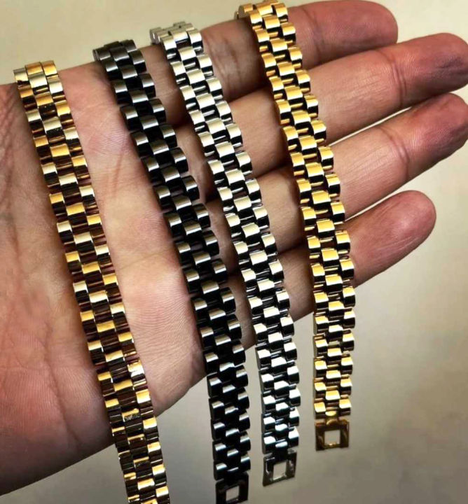 Black/Gold/Silver/Gold-Silver 4 Bracelet In Stainless Steel Heavy Wait ...