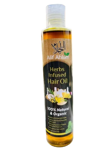 Alif Ahlam Herbs Infused Hair Oil Original 120ml | Daraz.pk