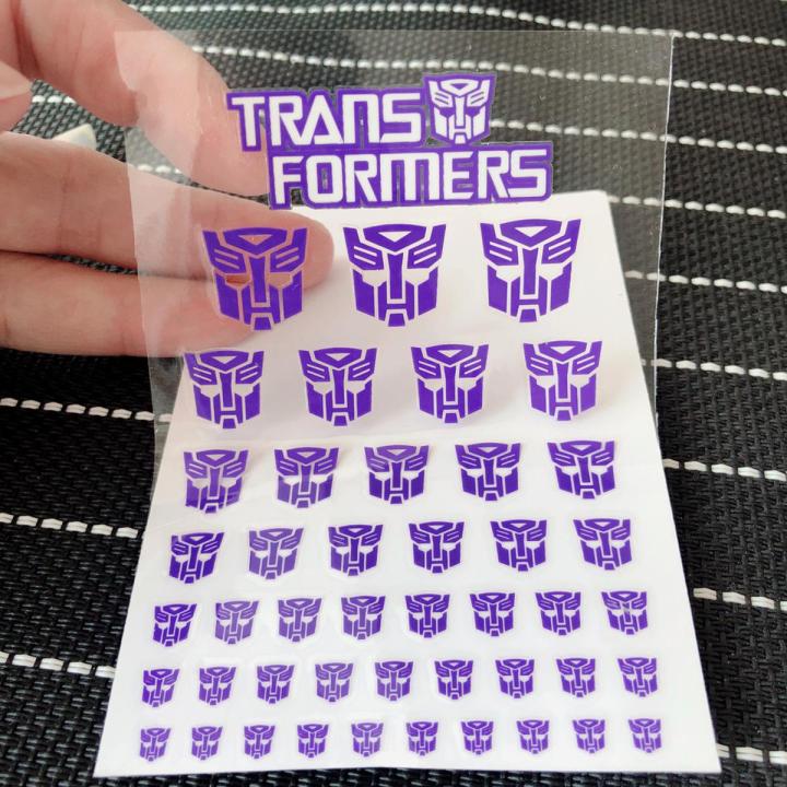 Transformers Sticker Autobot/Decepticon Red Purple Black Silver Gold ...