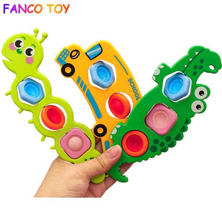 3pcs Kids Baby Sensory Toys Pop It Fidget Toy Simple Dimple Cute ...
