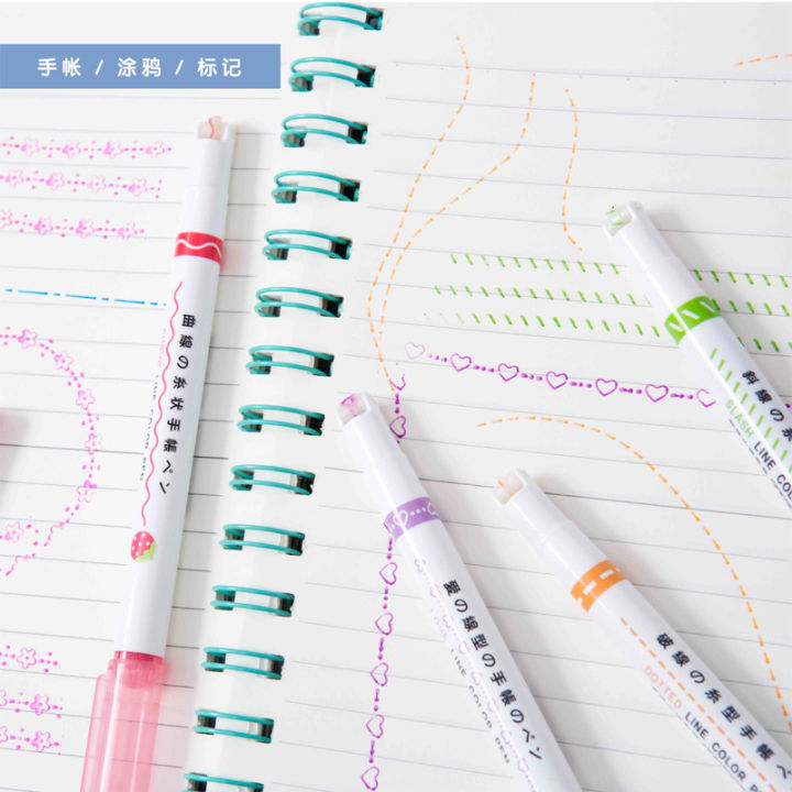 Linear Pen Roller Design Quick-Drying Lace Pen Key Mark Hand-Painted ...
