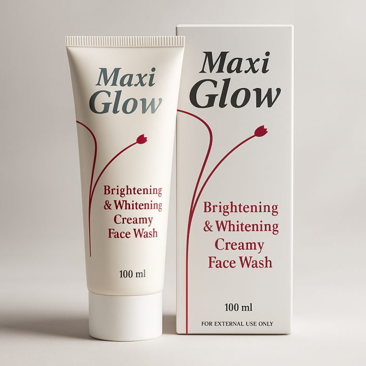 Maxi Glow Brightening Whitening Creamy Face Wash 100ml – Deep Cleansing ...