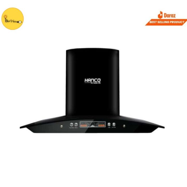 Hanco Black Stainless Steel Hood with Touch and LED Touch Display ...