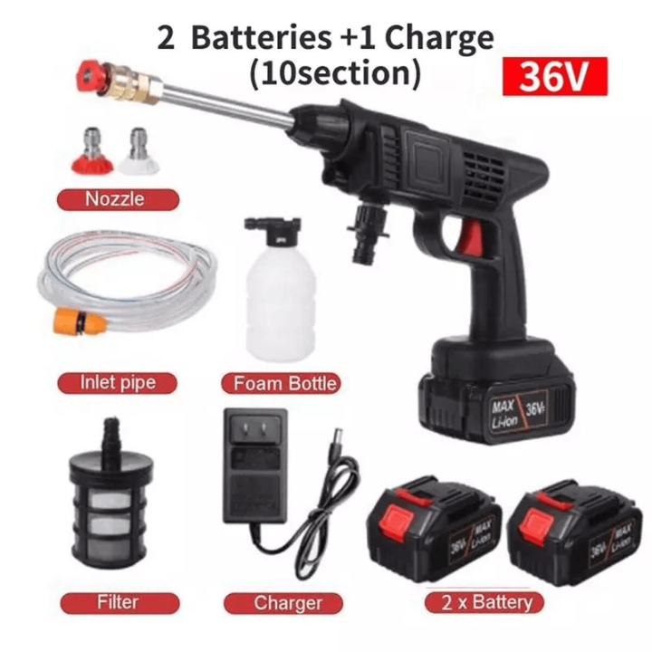 Rechargeable High Pressure Car Washer Gun – Cordless Electric Water Gun ...