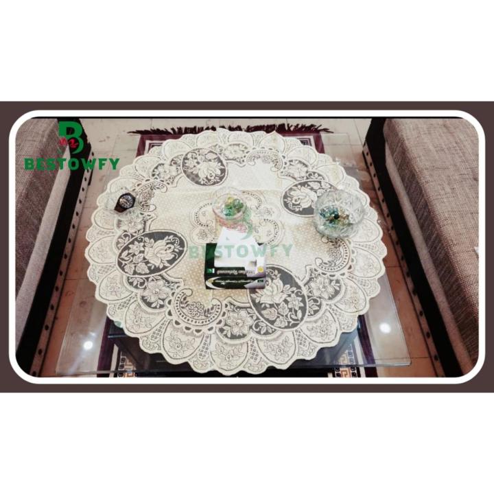 Multi color net center table cover Round & Square - Center Table Mat ...