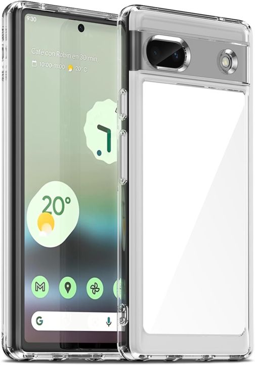 Google Pixel 6a Cover Clear Anti-Dust Plug Transparent Anti-Slip Soft ...