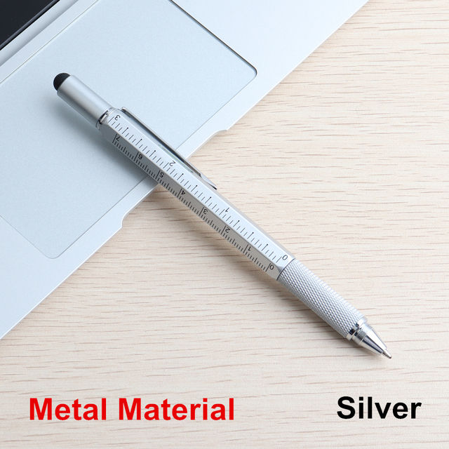 Full Metal Multifunction Pen Tool Ballpoint Pen Screwdriver Ruler ...