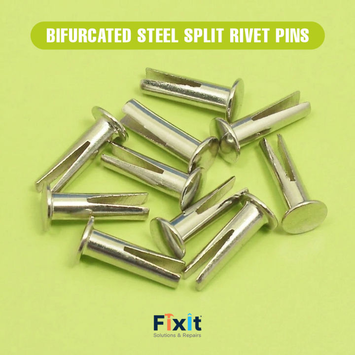 Bifurcated Steel Split Rivet | Multi-Purpose Rivet for Wood, Leather ...