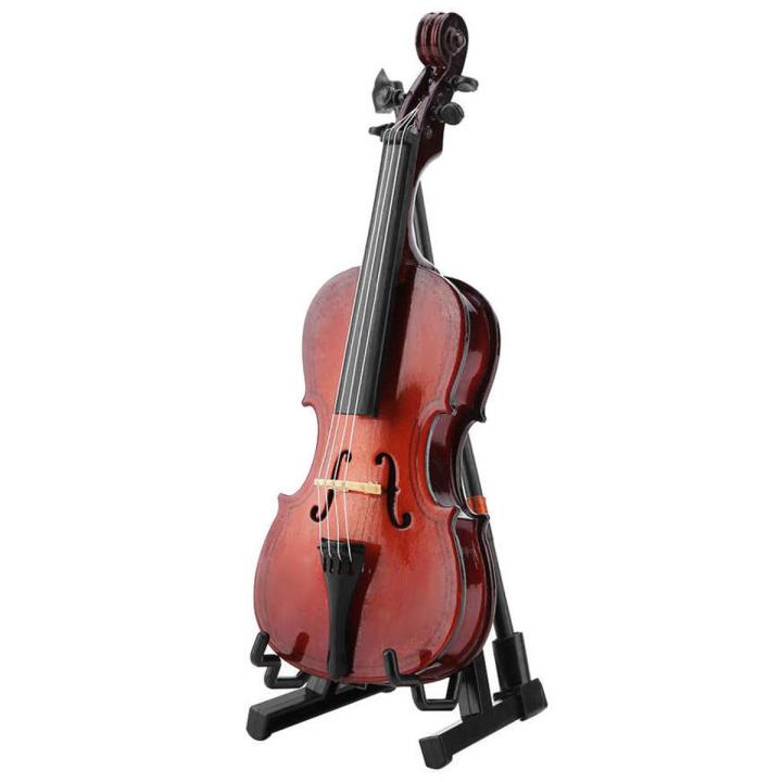 Wooden Mini Cello Model with Stand and Case Home Office Decoration ss ...