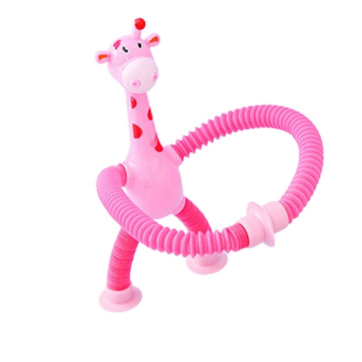 Children Suction Cup Toys Pop Tubes Stress Relief Telescopic Giraffe ...