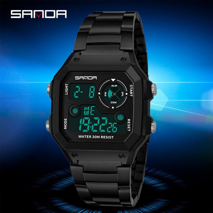 Sanda Men's Watch New Arrival Original Stainless Steel Sports Luxury ...