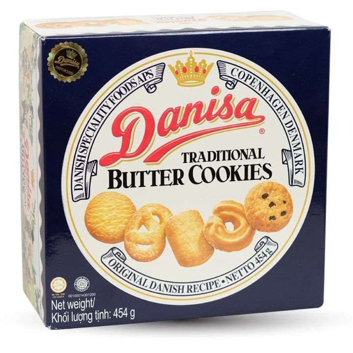 Danisa Indonesia Traditional Butter Cookies 454g Tin – Imported Danish ...
