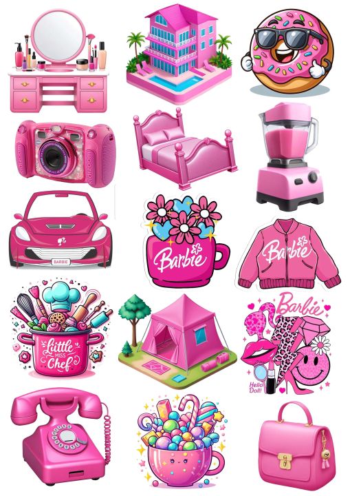 Pink aesthetic stickers "Pretty in Pink: Aesthetic Sticker Collection ...