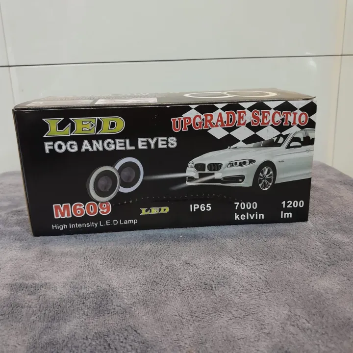 Universal Angel Eyes Fog Light Projector with Ring lights 89mm ...