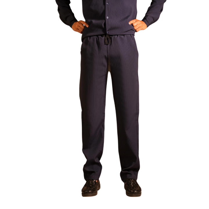 Men’s Premium Straight Fit Arden Trouser – Navy Blue Casual Pants ...
