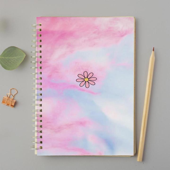 Decent Flower-A4 & A5 Spiral Notebook with Plastic Sheet | Daraz.pk