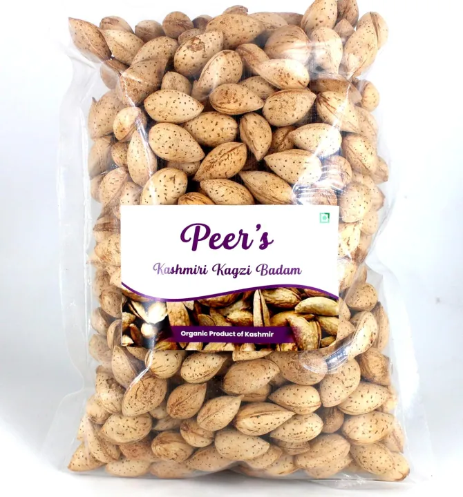 Kashmiri Kagzi Badam Kagzi Almonds | Soft Shelled Almonds | Sweet in ...
