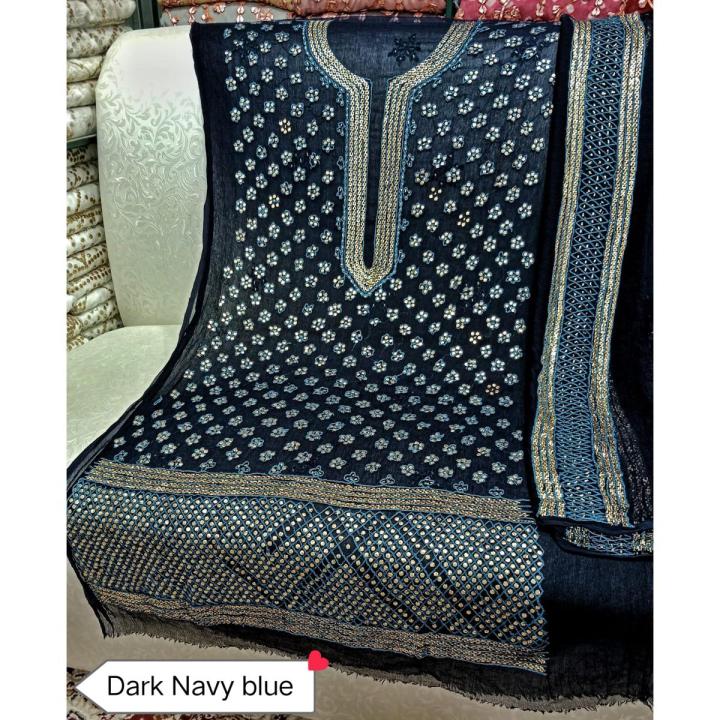 Havey Chandi patti R Mukesh 2 piece Shirt & dupatta Work Palu & 4 Side ...