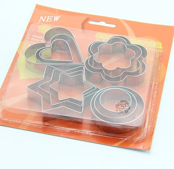 Cookie Cutter Stainless Steel| Cookie Cutter with 4Shape 12 Pieces| 12 ...