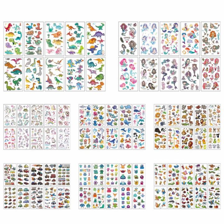 10pcs/lot kids tattoo sticker animals cartoon horse tattoo for kids ...