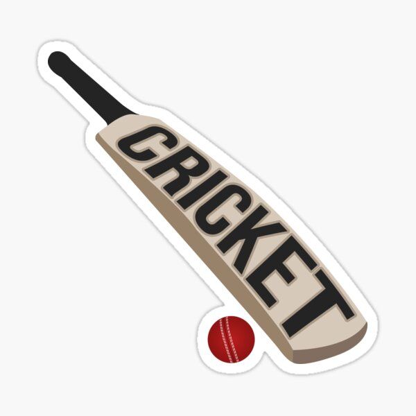 Cricket sticker Pack of 1, 3 x 2 inch sticker for laptop, mobile back ...