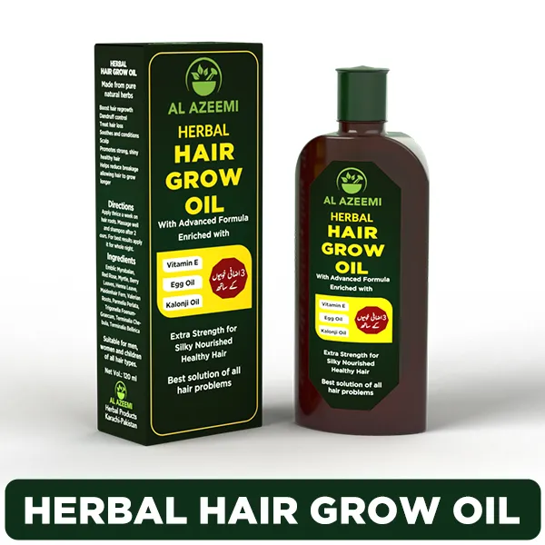 AL AZEEMI Herbal Hair Grow Oil | Herbal Hair Growth Oil with Vitamin E ...