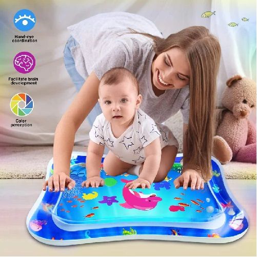 Inflatable Tummy Time Mat, Premium Baby Water Play Mat for Infants and ...