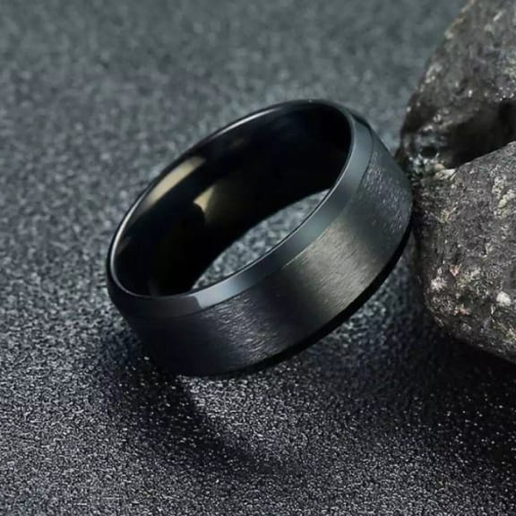 Black Metal Ring For Men | Daraz.pk