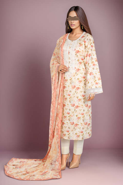Saya Unstitched 3 Piece For Women and Girls - Embroidered Lawn ...