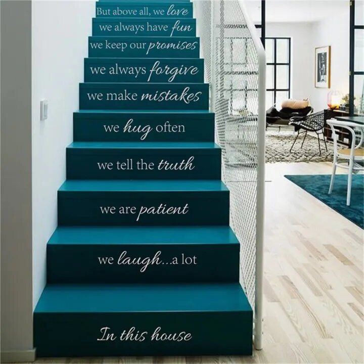 Stairs Stickers Staircase Riser Decor Decal Inspired Staircase Sticker ...