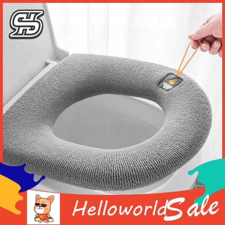 Helloworld Winter Warm Toilet Seat Cover Closestool Mat Washable ...