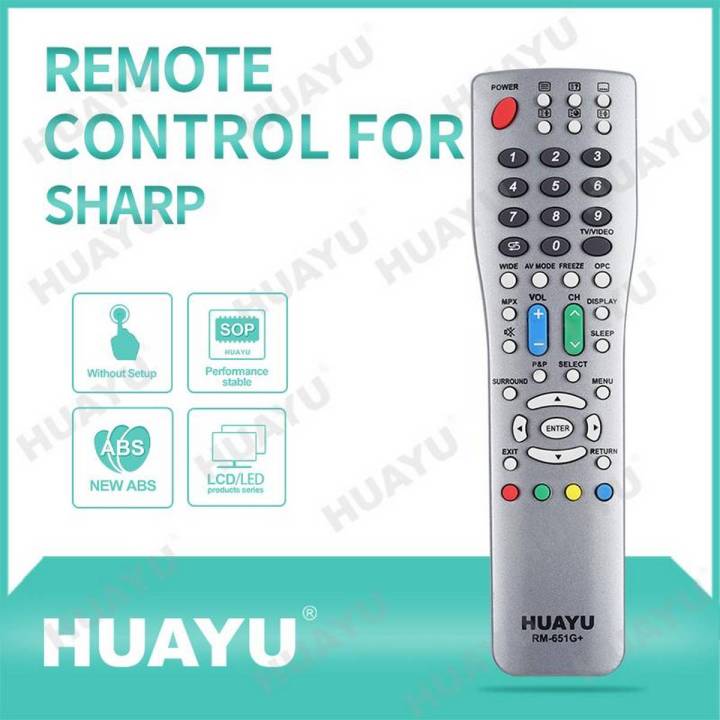 SHARP Remote Control for LCD-LED-PLAZMA TV HUAYU RM-651G+ | Daraz.pk