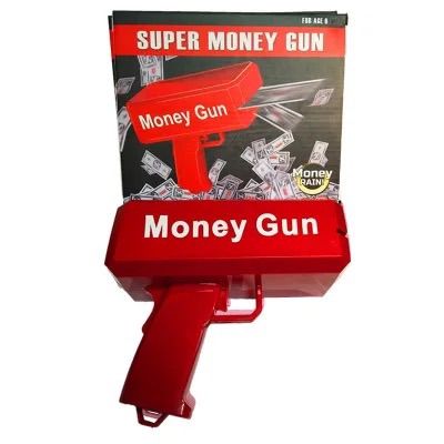 Rain Money Gun Paper Playing Spary Money Toy Guń Prop Money Gun with ...