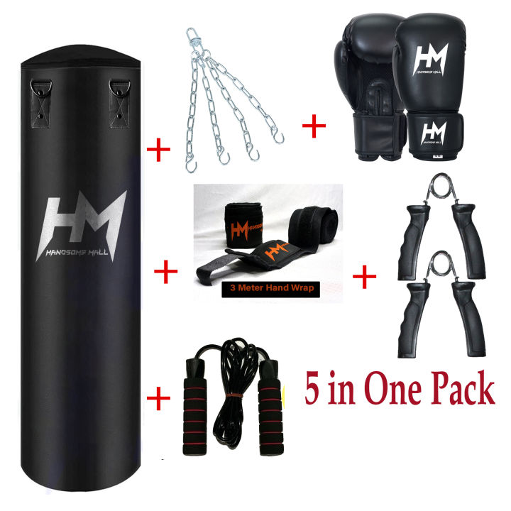 MMA Boxing Bag full kit Set Punching Bag with chain for adults Boys ...