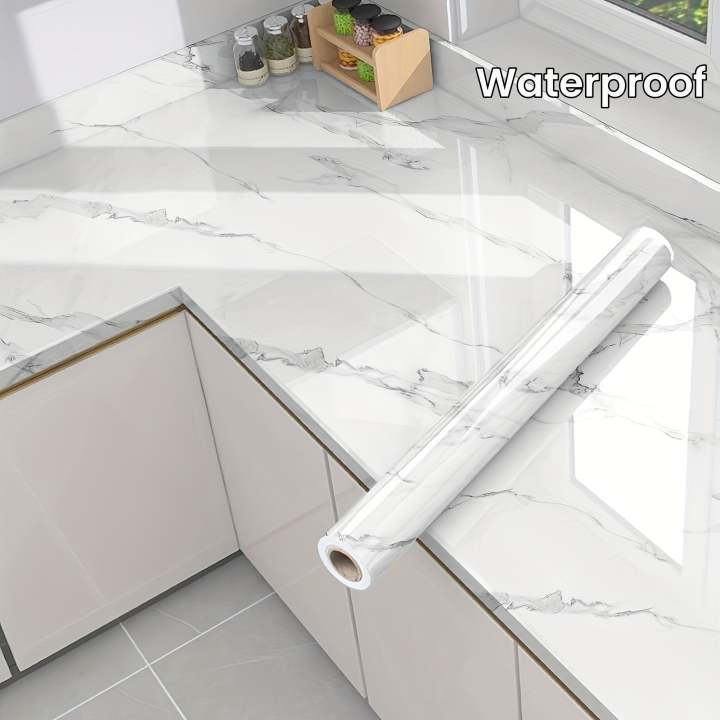 Premium White Marble Pattern Self-Adhesive Wallpaper By PK LUXUSâ ...