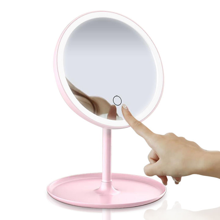 Makeup Mirror Stand - Portable LED Makeup Mirror With Stand Touch ...