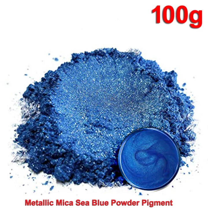 Metallic Mica Sea Blue Powder Pigment For Epoxy Resin 100g Desire ...