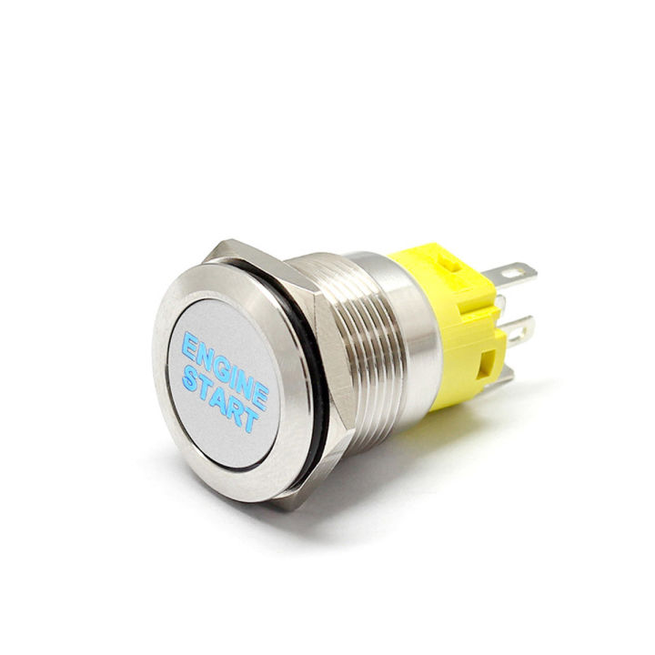 Whi`sky 19mm 12V LED Light Push Button Metal Switch Latching Symbol Car ...