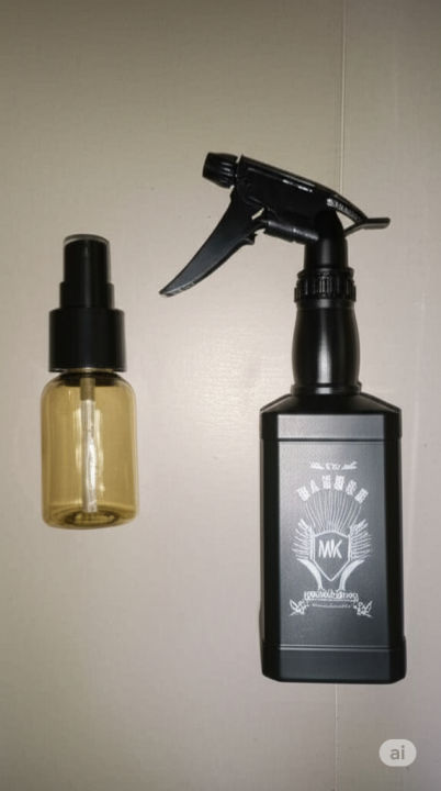 Barber Spray Bottle – Premium Black | Refillable Salon Mist Sprayer for ...
