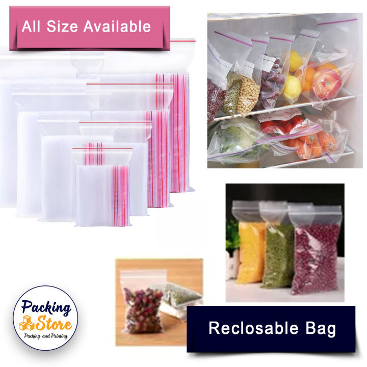 Resealable Air Tight ZipLock Transparent Closeable Bag | Daraz.pk