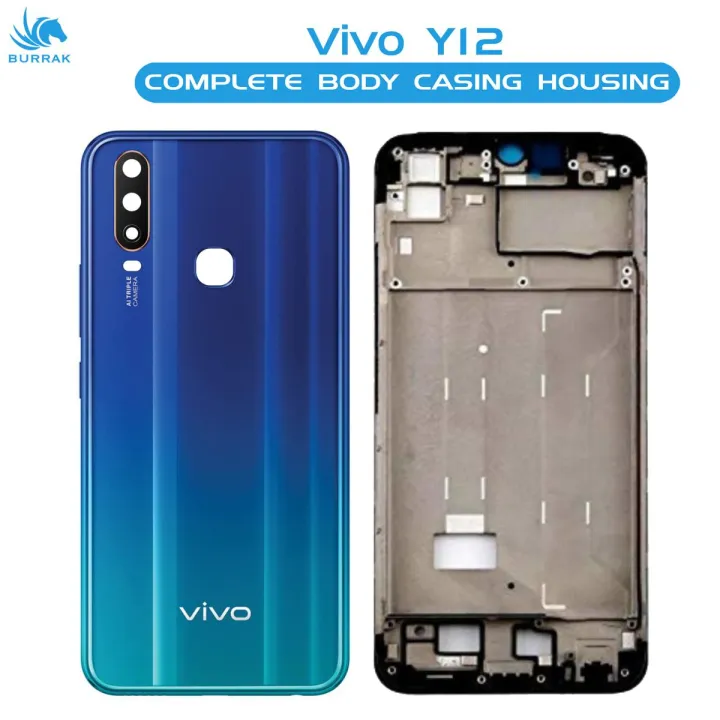 Vivo Y12 Housing Middle Frame With Side Button and Camera Lens Complete ...